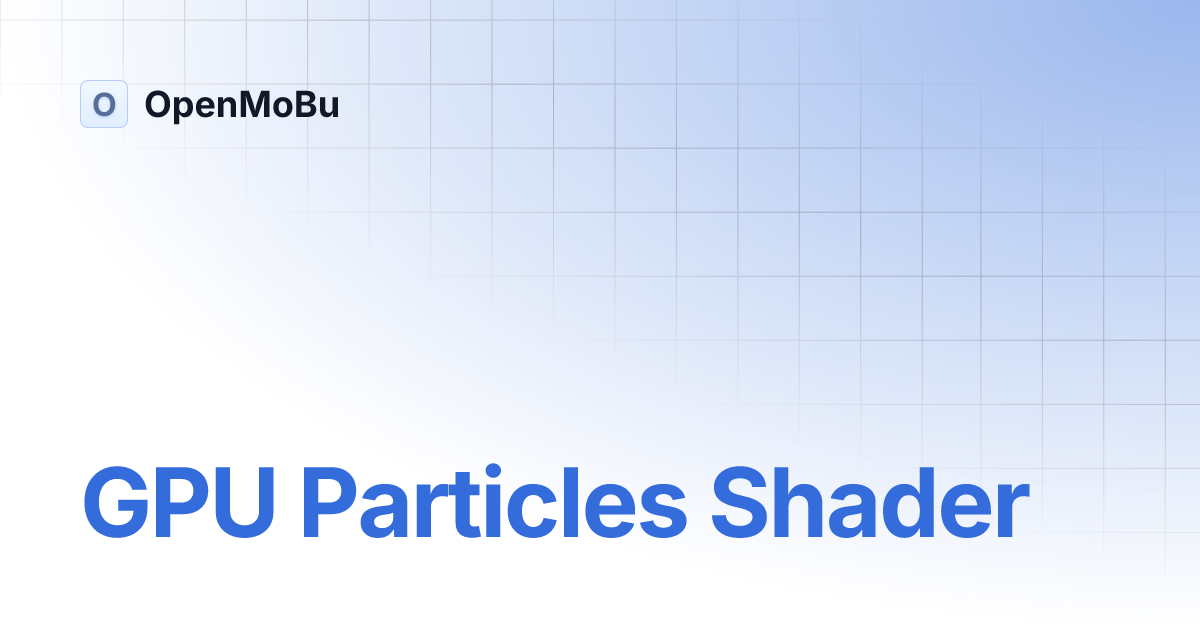 GPU Particles Shader | OpenMoBu