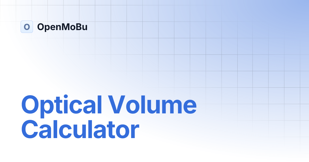 Optical Volume Calculator | OpenMoBu